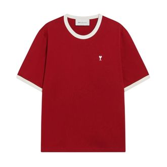 Ami Homme, Tops, Rouge, Taille: XL T-shirt Bicolore Quota