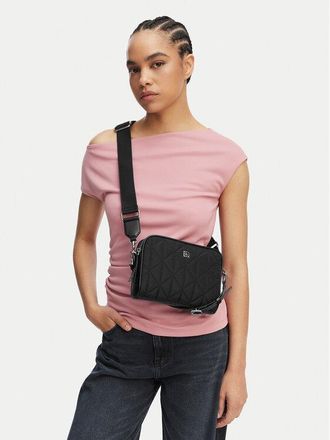 Calvin Klein Handtasche Emblem Aop Jacquard Bucket LV04F3648G Schwarz