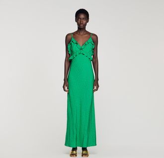 Sandro Robe longue &agrave; bretelles