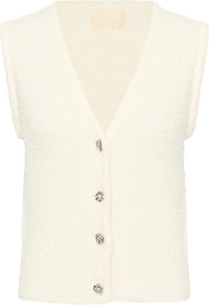 Soaked In Luxury Gilet en maille - Femme - Pulls - Blanc - Taille: 46 FR