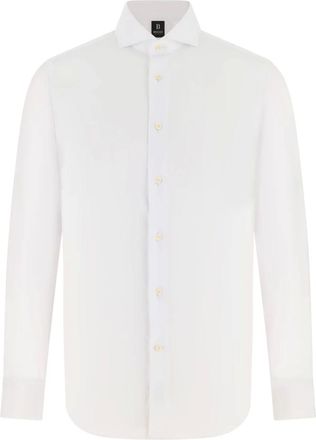 Boggi Milano Homme, Chemises, Blanc, Taille: 4XL Chemise Slim Fit Stretch Coton et Nylon