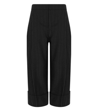 Elisabetta Franchi PANTALON &Agrave; FINES RAYURES NOIR BEIGE ELISABETTA FRANCHI