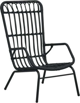 vidaXL Vidaxl - Gartenstuhl Poly Rattan Schwarz