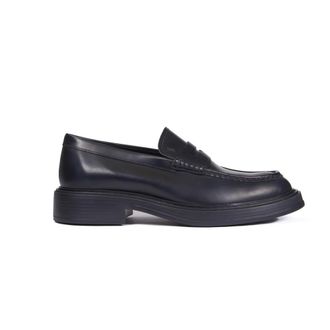 Tod's Leder Slip-On Mokassin mit Logo - - Shoes - Herren - Schwarzk - 43 EU