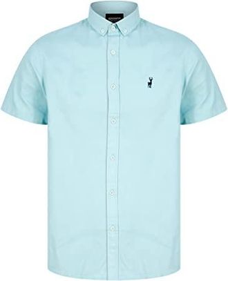 Kensington Eastside Buster Short Sleeve Cotton Twill Shirt in Angel Falls Blue - Kensington Eastside - M