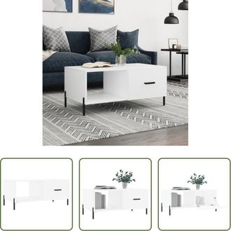 vidaXL vidaXL Stauraum Couchtisch - Couchtisch Wei&szlig; 90x50x40 cm Holzwerkstoff