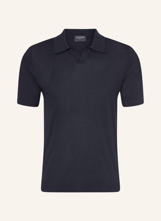 Olymp Strick-Poloshirt blau