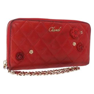 Chanel Portefeuille Long Pre-owned Vintage - Femme - Pre-owned - Rouge - Taille: ONE Size