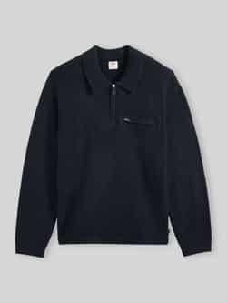 Levi's Relaxed Fit Troyer mit Woll-Anteil Modell Boulder Quarter-zip