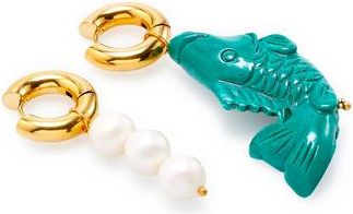 Timeless Pearly Boucles doreille asym&eacute;triques