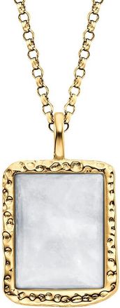 Engelsrufer Damen Halskette aus vergoldetem Sterling Silber und einem Mondstein Anhänger - Karabinerverschluss - längenverstellbar - nickelfrei