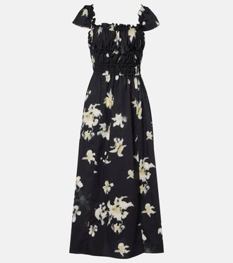 Altuzarra Robe midi en coton mélangé à fleurs