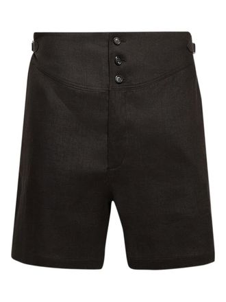 Bode short à boutonnière sur le devant - Noir