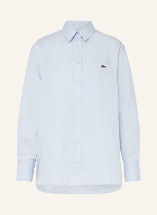 Lacoste Hemdbluse Mit Leinen blau