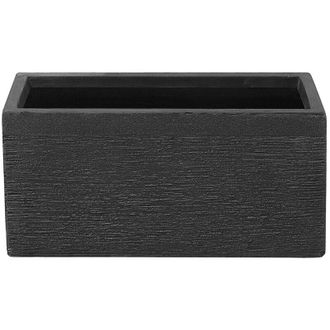 Beliani Beliani - Jardini&egrave;re rectangulaire noire en fibre dargile 50 x 24 x 23 cm - Avec trou de drainage - R&eacute;sistante aux UV et aux temp&eacute;ratures extr&ecirc;mes