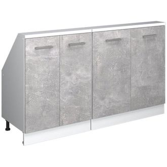 Vicco Ensembles de meuble de rangement sous pente Rion, B&eacute;ton/blanc, Lot de 2, Vicco