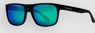 Horsefeathers Keaton Gloss Black Sonnenbrille mirror green