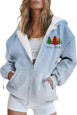 Generic Sweat-shirt &agrave; capuche pour femme - Veste &agrave; capuche - Pull surdimensionn&eacute; - Loisirs - Sport - T-shirt &agrave; manches longues - Pour femme - Automne - Hiver 