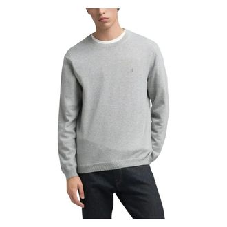 Replay Homme, Pulls, Gris, Taille: 2XL Pull en coton avec broderie R