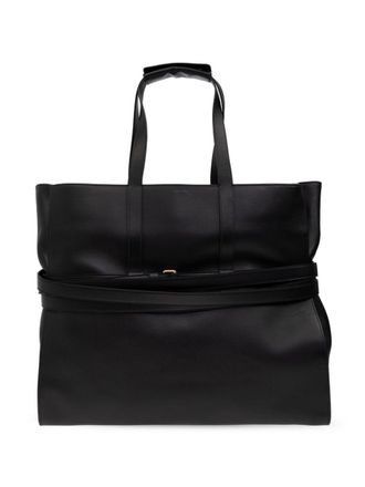Moschino sac à main Tie Me en cuir - Noir