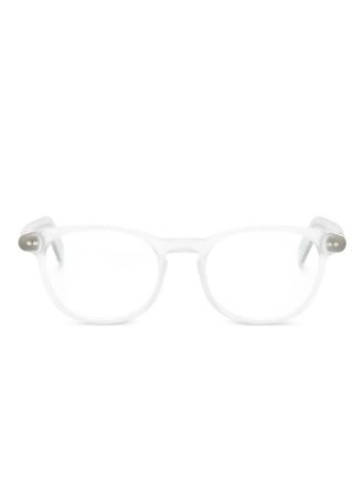 Lunor Brille mit eckigem Gestell - Wei&szlig;