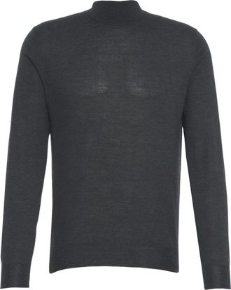 Gender Homme, Pulls, Gris, Taille: XL Col roulé en laine mérinos