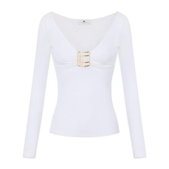 Elisabetta Franchi Damen, Oberteile, Wei&szlig;, SGr&ouml;&szlig;e