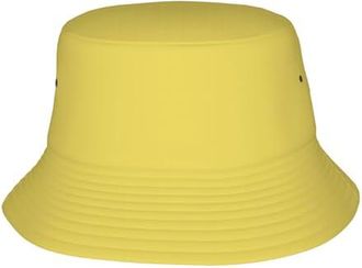 Generic Chapeau De Seau Unisexe Image Jaune Vif Chapeau De Plage Pliable Mode Bonnet Soleil, pour Chasse, Le Camping, Sports, 56-58cm