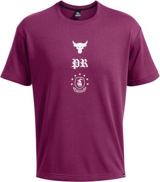 Under Armour Project Rock T-Shirt f&uuml;r Herren, Frottee (Violett)