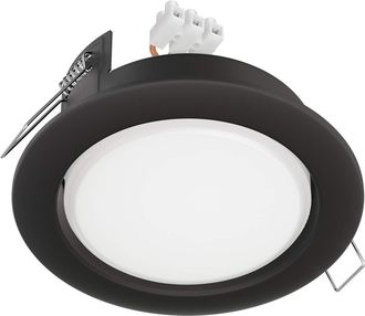 LEDs Com LED Einbaustrahler Zobe II flach GX53 anthrazit matt rund 6,2W 509lm warm-weiß 107mm Ø Lochkreis 90mm Ø