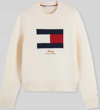 Tommy Hilfiger Pullover aus Wolle mit Logo-Intarsie