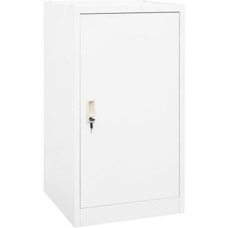 vidaXL Sattelschrank Weiß 53x53x105 cm Stahl Vidaxl