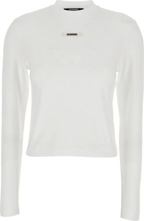 Jacquemus Femme, Tops, Blanc, Taille: 38 FR Le T-Shirt Gros Grain