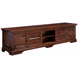Massivmoebel24 TV-Board Akazie 220x50x55 nougat lackiert oxford 341