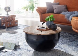 WOHNLING home24 Couchtisch Granzow Ø 60cm Braun