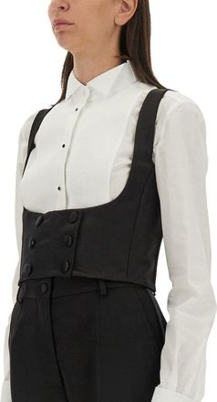 Dolce & Gabbana Double-Breasted Tuxedo Vest - Black