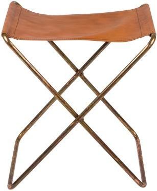 Broste Copenhagen Tabouret pliant Nola en cuir Broste Copenhagen