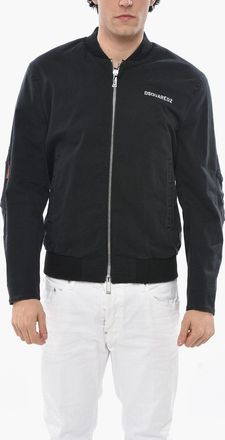 Dsquared2 Cotton-Blend Bomber with Printed Logo Dsquared2