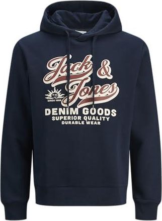 Jack & Jones JACK&JONES PLUS Jjelogo Noos Pls Sweat à Capuche à 2 col 24/25 Sweatshirt, Sky Captain, XXXXXXL Homme