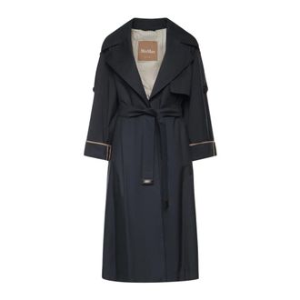 Max Mara Femme, Manteaux, Bleu, Taille: 38 FR MtcUtrench Trench Coat