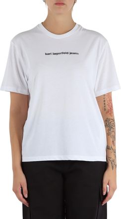 Karl Lagerfeld Regular Blur Logo Tee, White, L