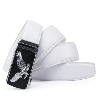 Glamexx24 Gürtel Herren, Automatikschließe Ratsche gürtel, Adlermuster Gürtel Breit 35mm verschiedenen Farben und Längen für Männer