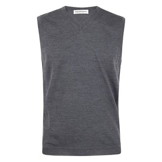 Goes Botanical Sleeveless Strickware - - Knitwear - Herren - Grau - L