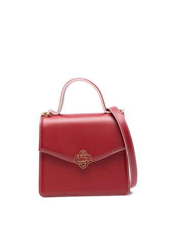 Casablanca sac à bandoulière en cuir à détail de loquet - Rouge