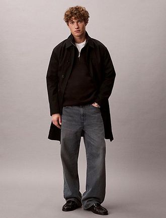 Calvin Klein L&auml;ssiges Sweatshirt Mit Reissverschlusskragen - Black - Herren - 2XL