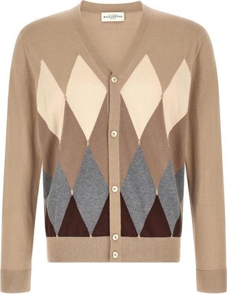 Ballantyne Homme, Pulls, Multicolore, Taille: XL Cardigan Argyle