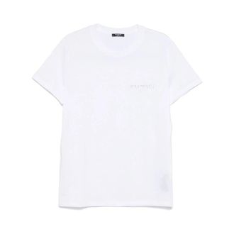 Balmain Wei&szlig;es Rundhals T-Shirt mit Kurzen &Auml;rmeln - - Tops - Herren - Wei&szlig; - S