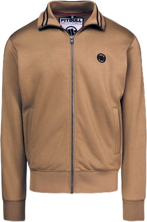 Pitbull Herren Zip Sweatjacke Oldschool Tape Logo Trainingsjacke mit Rei&szlig;verschluss Retro Style Sportliche Freizeitjacke mit Logo Tape Sport & Streetwear