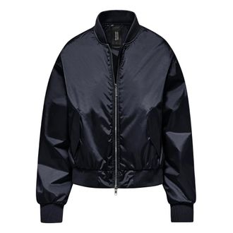 Bomboogie Femme, Vestes, Bleu, Taille: 36 FR Bomber &agrave; finition cir&eacute;e
