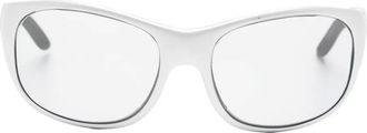 Prada lunettes de soleil à détail logo - Gris